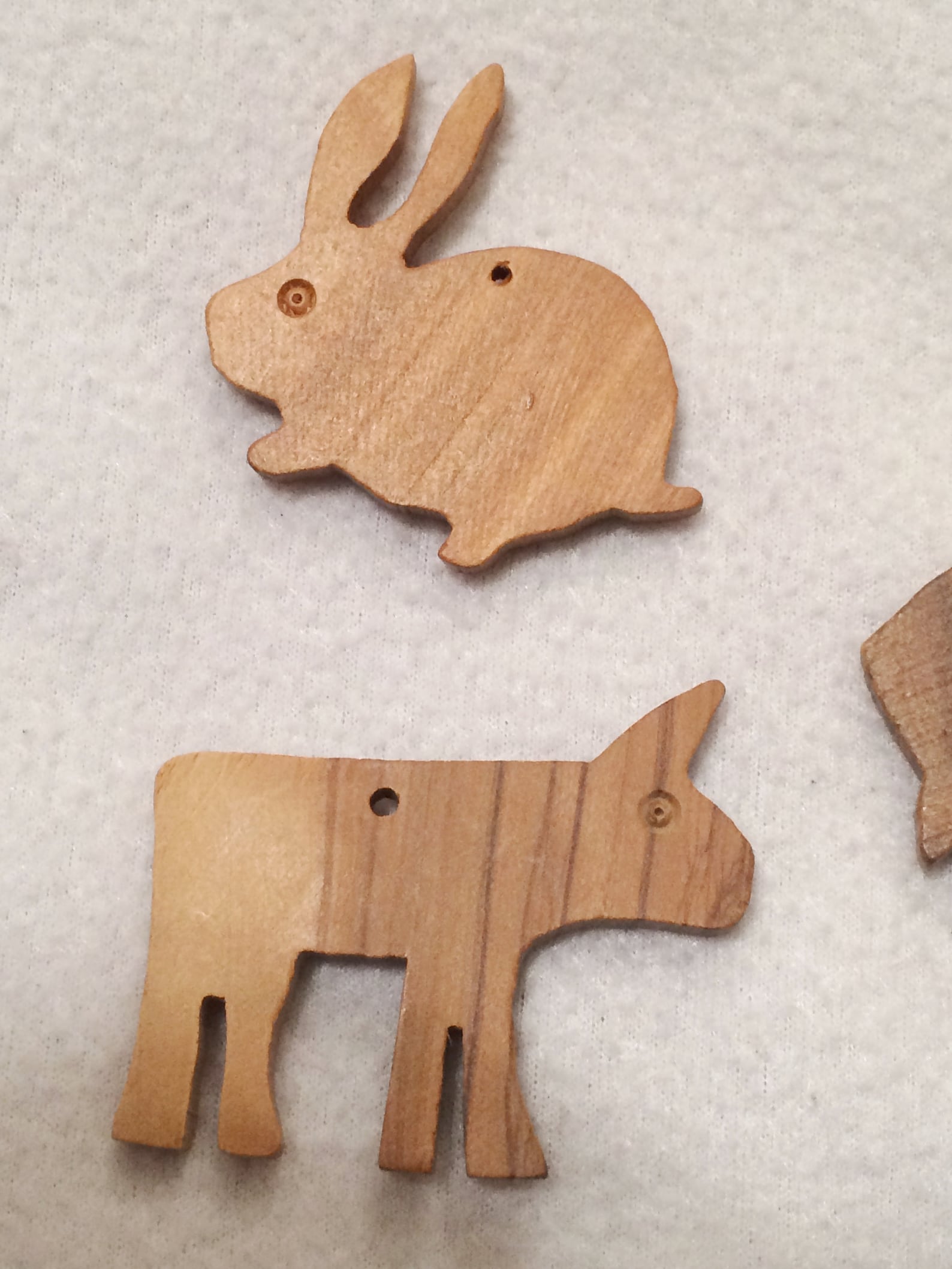 Vtg 4 Miniature Handmade Flat Wood Animal Figures Donkey | Etsy