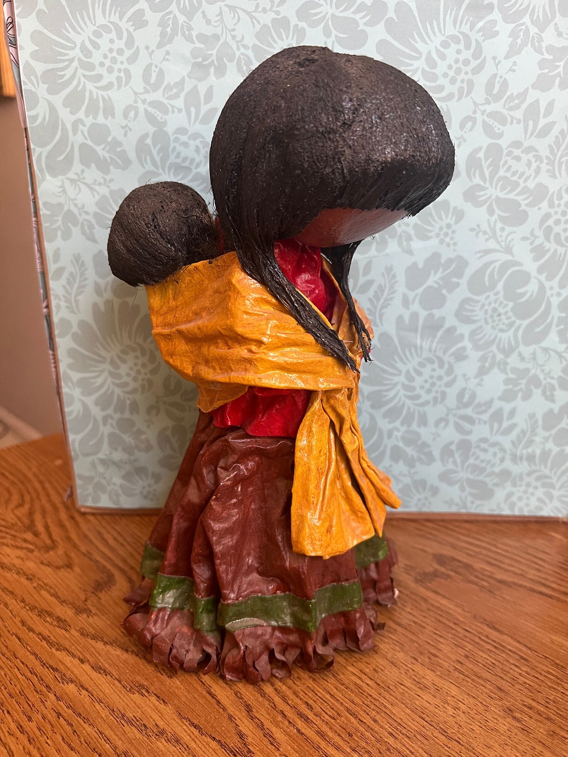 Vtg Faceless Mother & Baby Native American Paper Mache Doll - Etsy