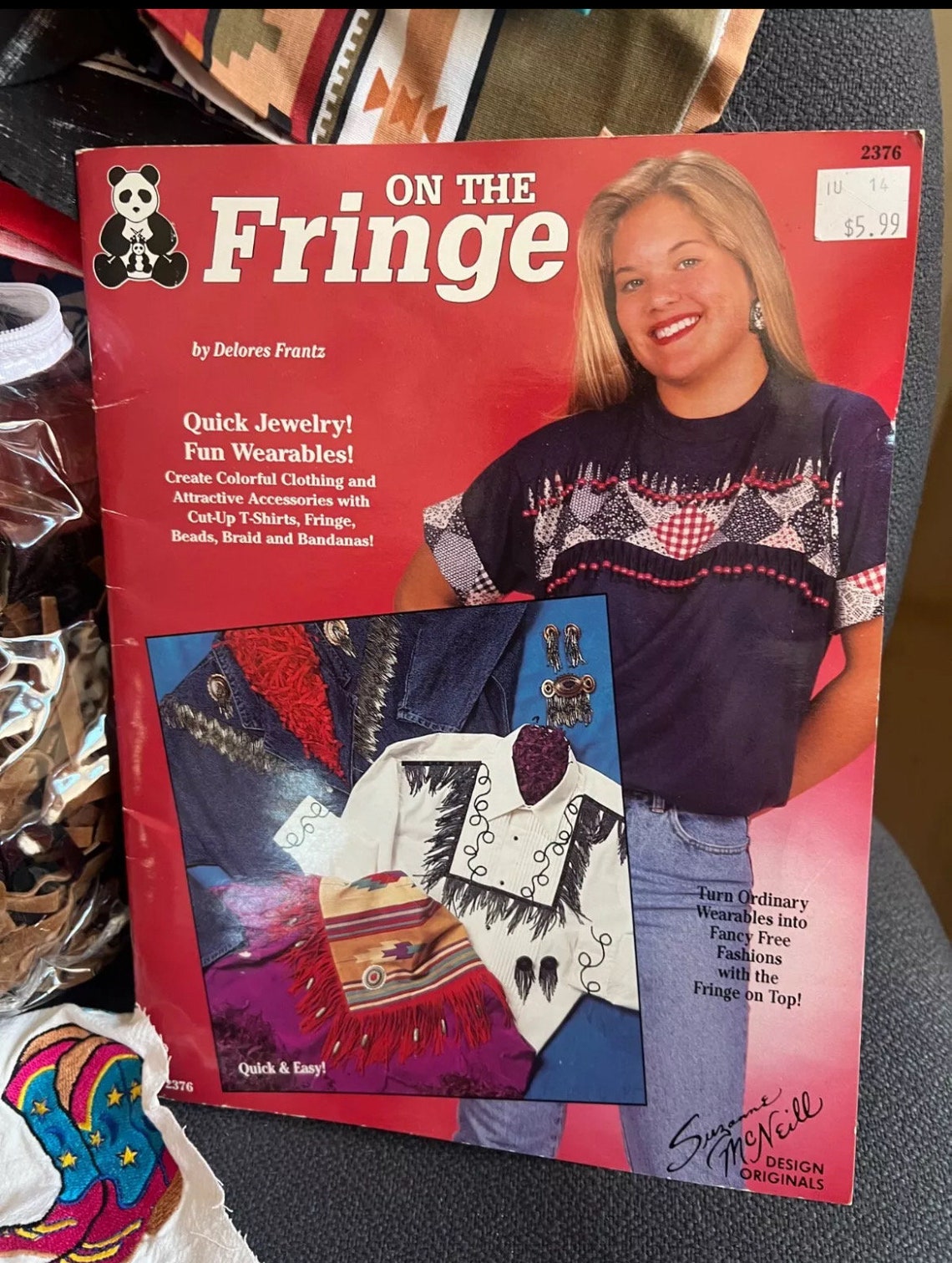 Vintage 1993 " on the Fringe" Book Plus Wearable Fringes and Material ...