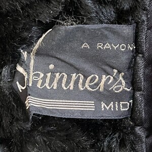 Vtg Black Skinners Mid Century PERSIAN LAMB Fur Coat Womens Toggle Loop ...