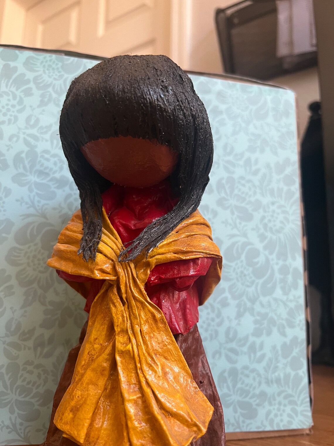 Vtg Faceless Mother & Baby Native American Paper Mache Doll - Etsy