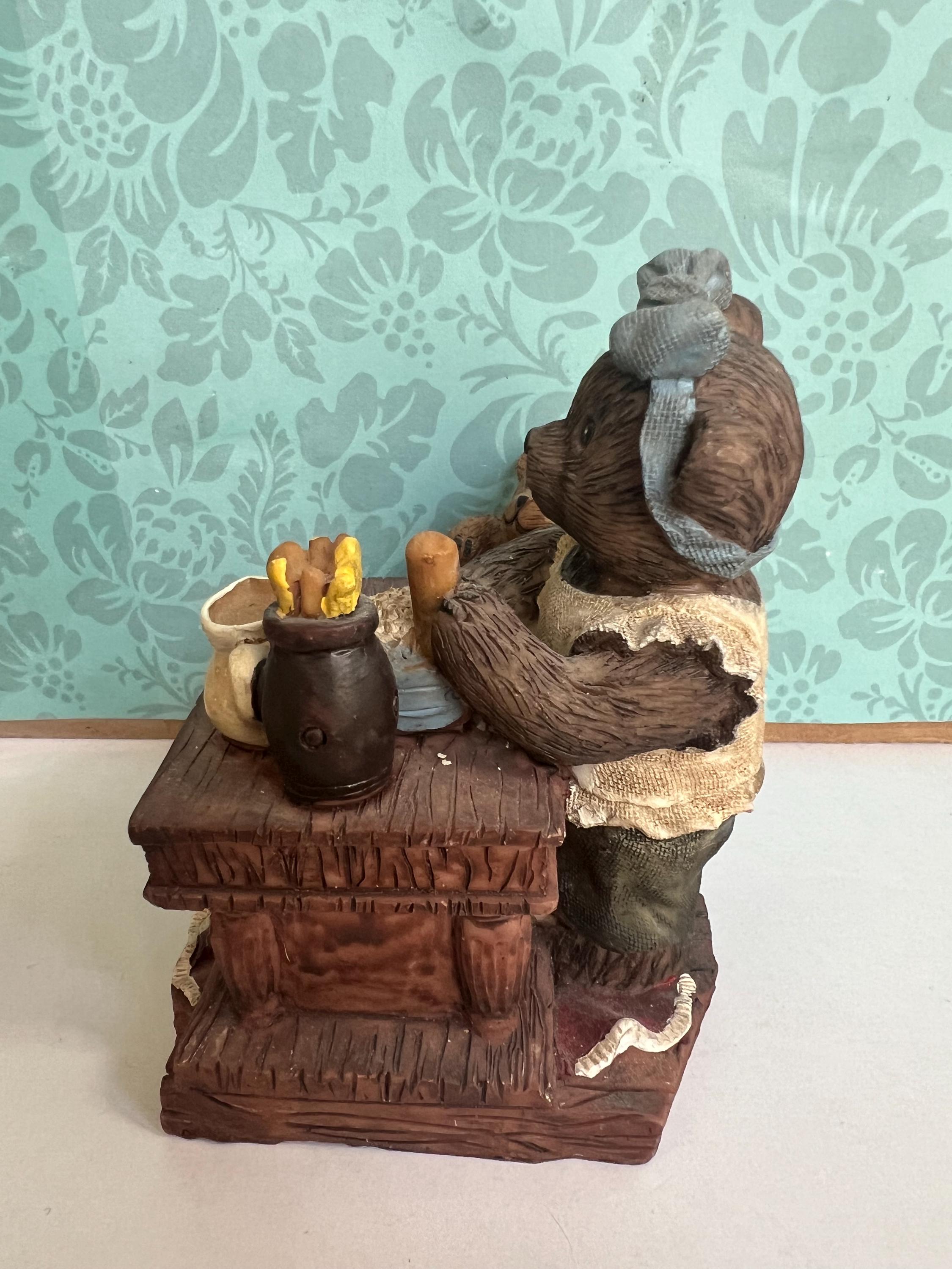 Vintage M.V.P. Designs Poly Bears Playing Mother /son Bear Baking Resin ...