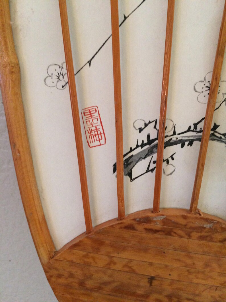 Vtg Hand Painted Stamped Signed Wall Fans Made in People's | Etsy