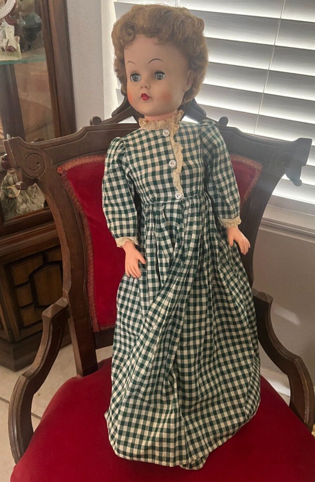 Vintage 28 Doll A-E Marked Superflex W Blonde Curly Hair/green Sleepy ...