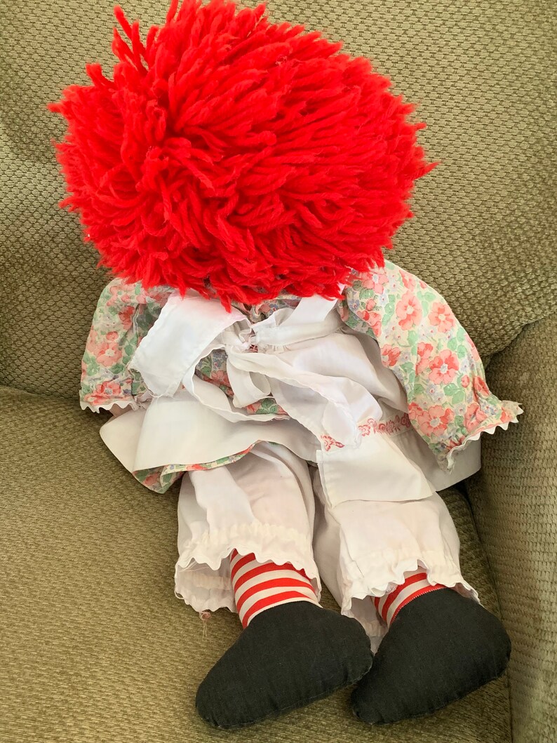 Vtg Handmade Raggedy Ann Doll 22 Floral Outfit | Etsy