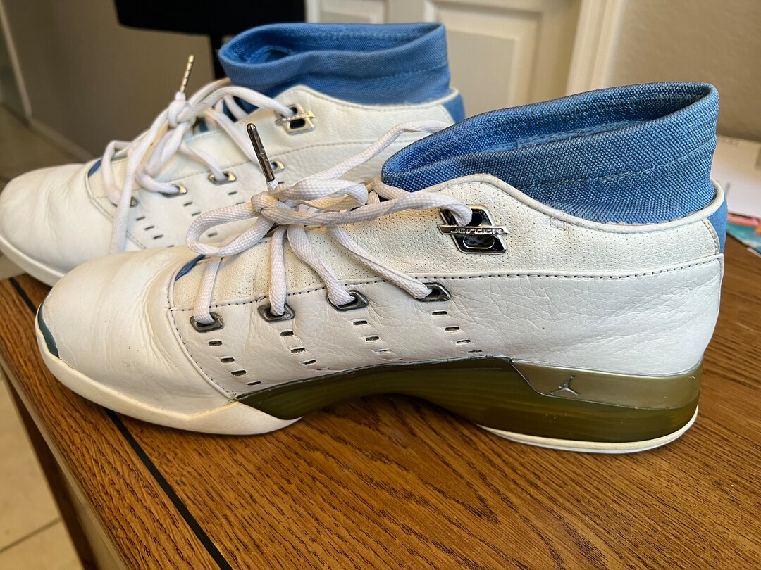 Vtg Air Jordan E2 2002 White, Carolina Blue & Silver Sz 13 020305Y3 B ...