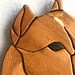 Vintage Pit Bull Dog Head Wood Intarsia Wall Hanging Decor by Michael ...
