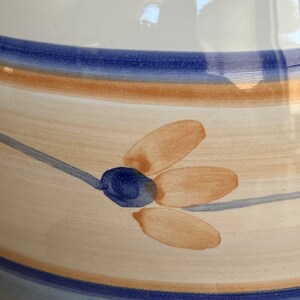 Vintage Caleca Pottery Water Pitcher Italy Hand Painted Nice! Floral ...
