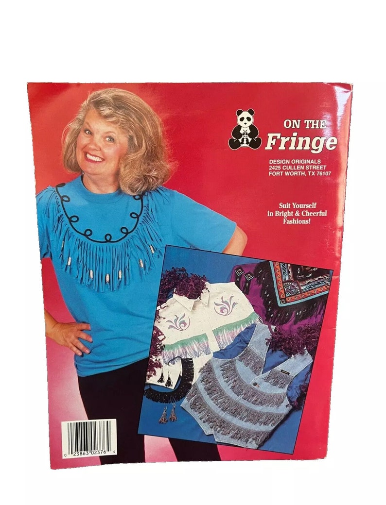 Vintage 1993 " on the Fringe" Book Plus Wearable Fringes and Material ...