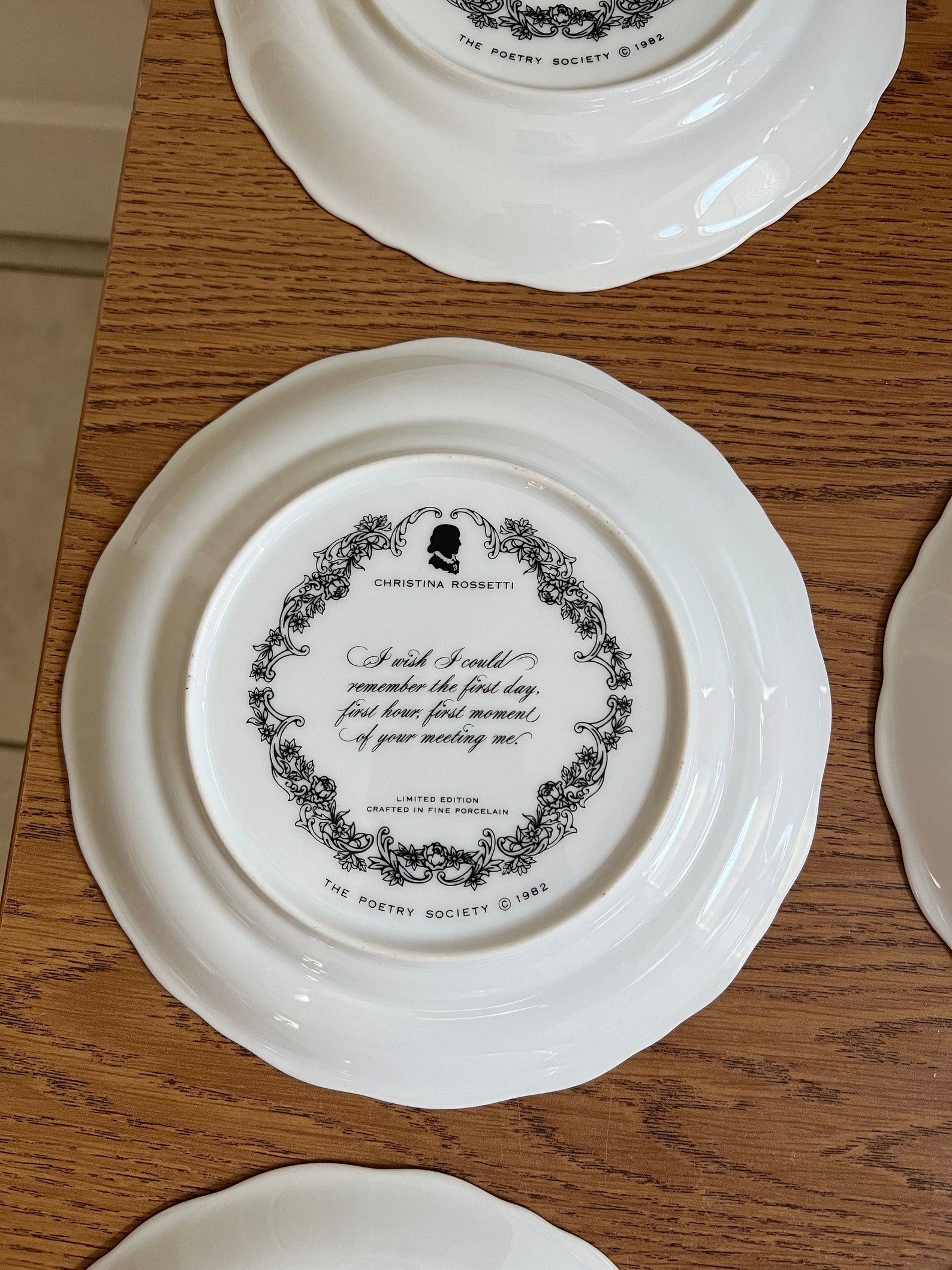 Poetry Society Porcelain Collector Plates, 1982, Set of 5 - Etsy