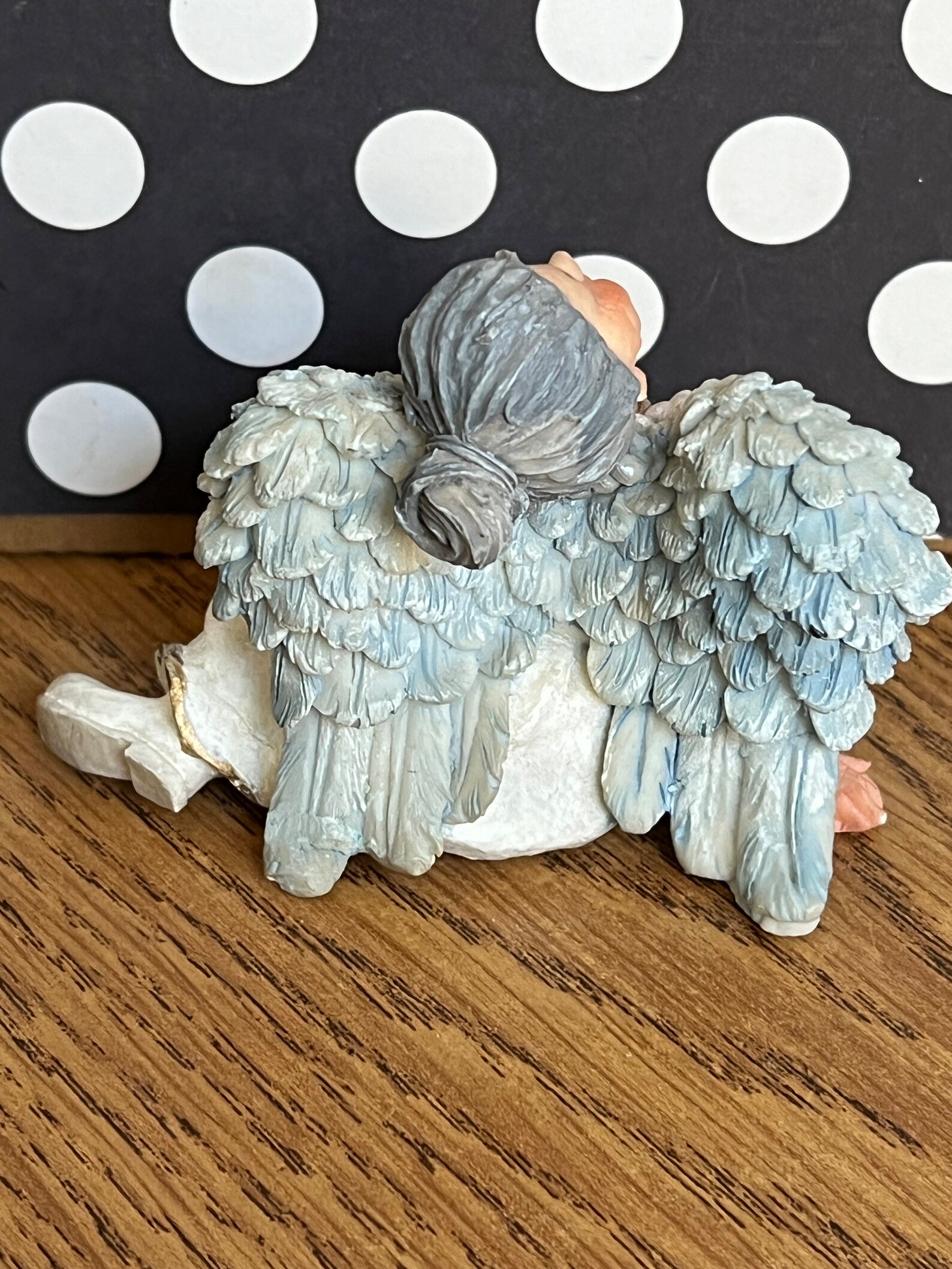 Vintage Resin Angel Grandma Granny Sitting Figurine Miniature 2.5 T X 3 ...