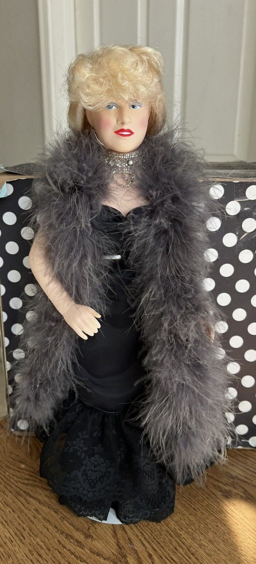 Vintage 1982 Mae West 16" Doll W Stand by Effanbee Legend Series ...