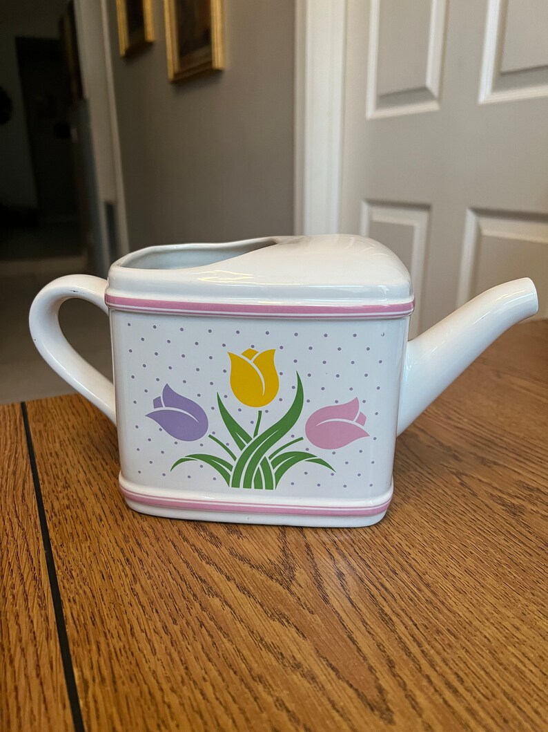 Vintage 1985 Teleflora Spring Tulip Ceramic Planter Vase Tea - Etsy
