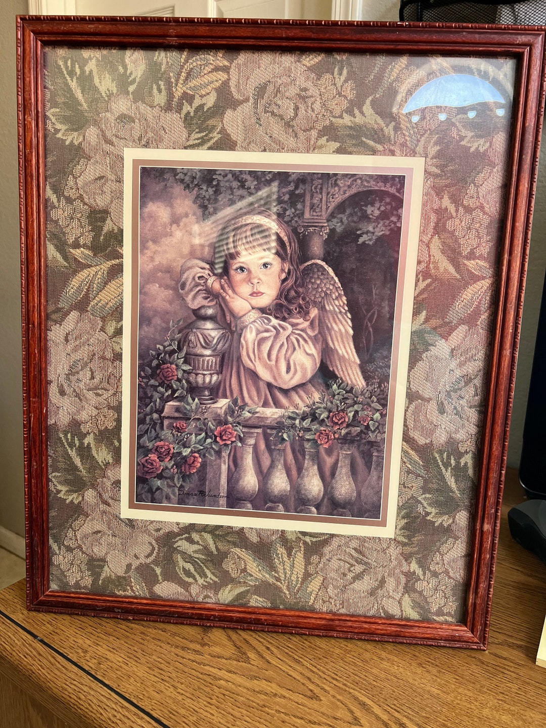 Vintage Donna Richardson hope Gardens of Innocence Framed Print Floral ...