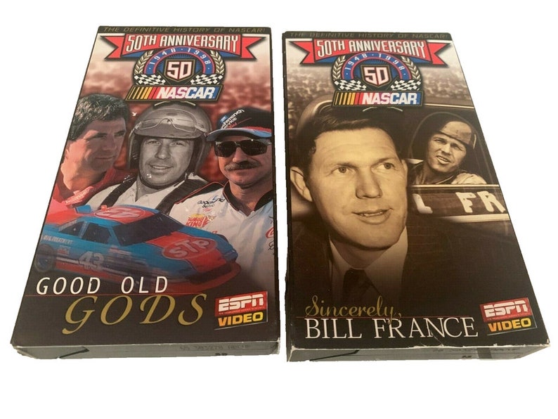 Vtg NASCAR - 50th Anniversary - ESPN Video - 5 VHS Tape Box Set ...