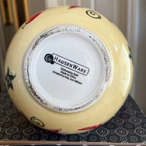 Vintage Retired Hausenware by Jane Mitchell Holly & Mistletoe With Red ...