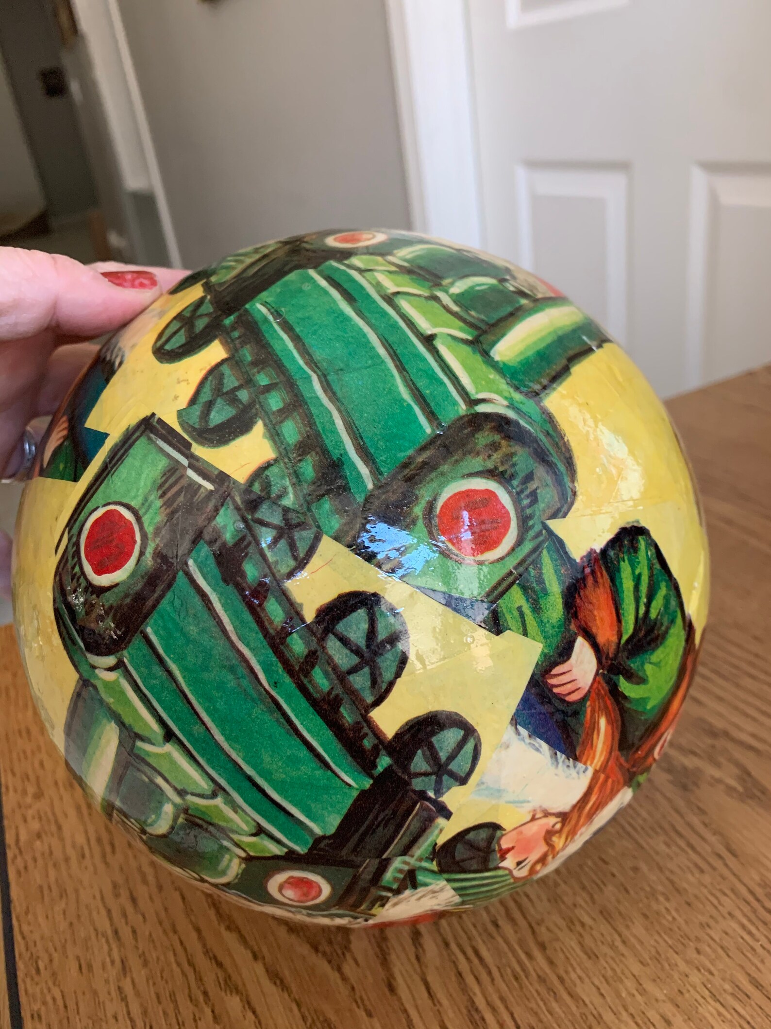 GIANT 25 Round x 9 T Vintage Paper Mache Christmas | Etsy