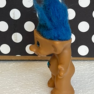 Vintage Ace Novelty Treasure Troll 3 Blue Hair Blue Eyes & - Etsy