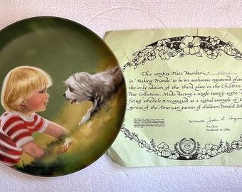 1986 "daddys Home" Plate BY Donald Zoland #3865C Vintage + COA 7 3/4 ...
