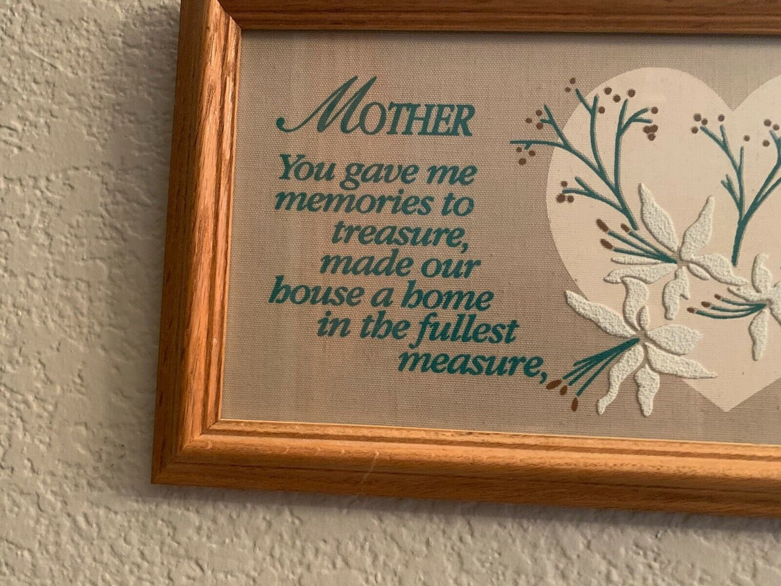 Vintage Framed Mother Print 15.5" X 7.5" Wood Framed Ready to Hang - Etsy