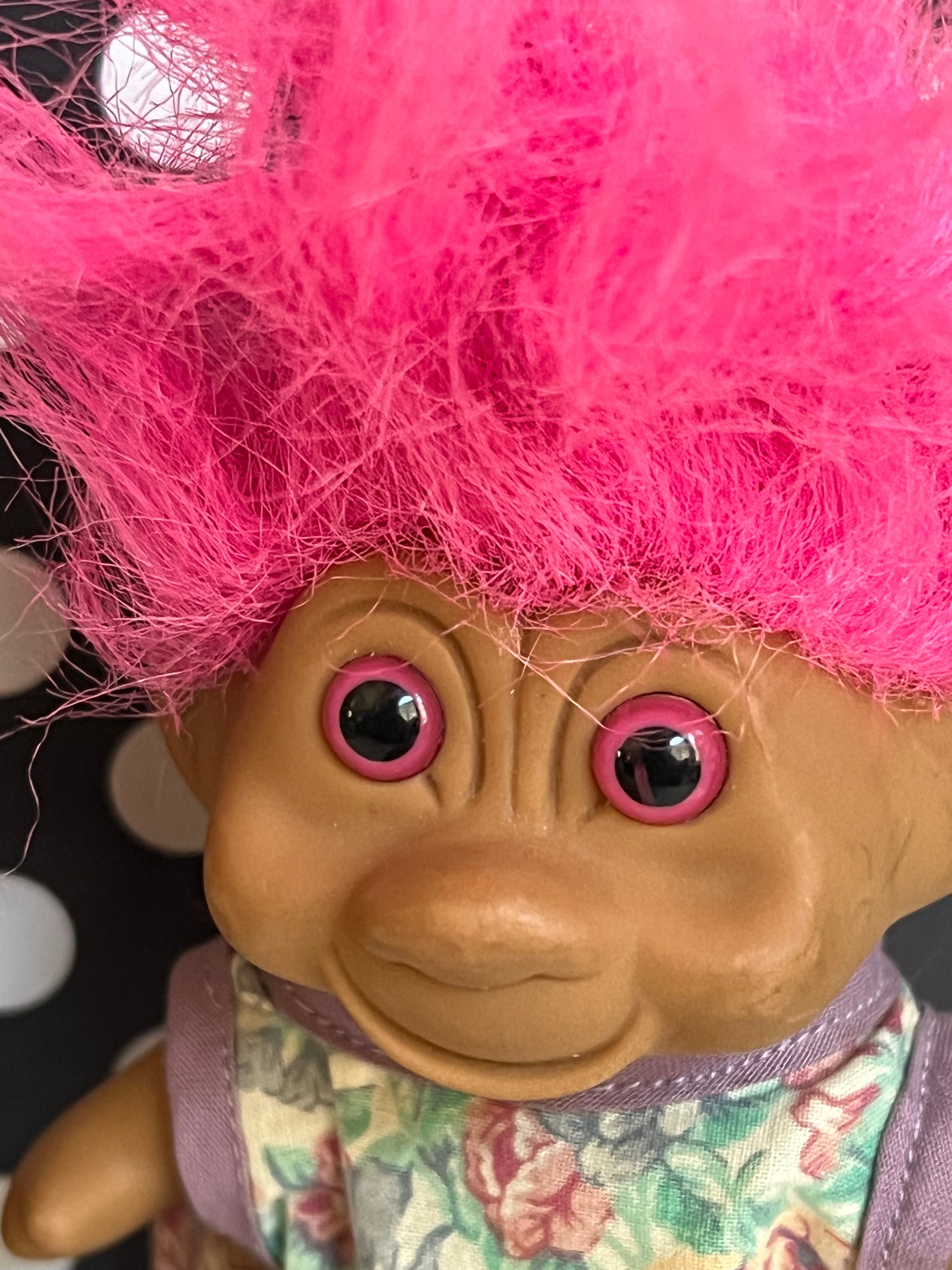 Set Vintage 5" Twin Troll Dolls TNT 1991 Purple & Pink Hair Blue and ...