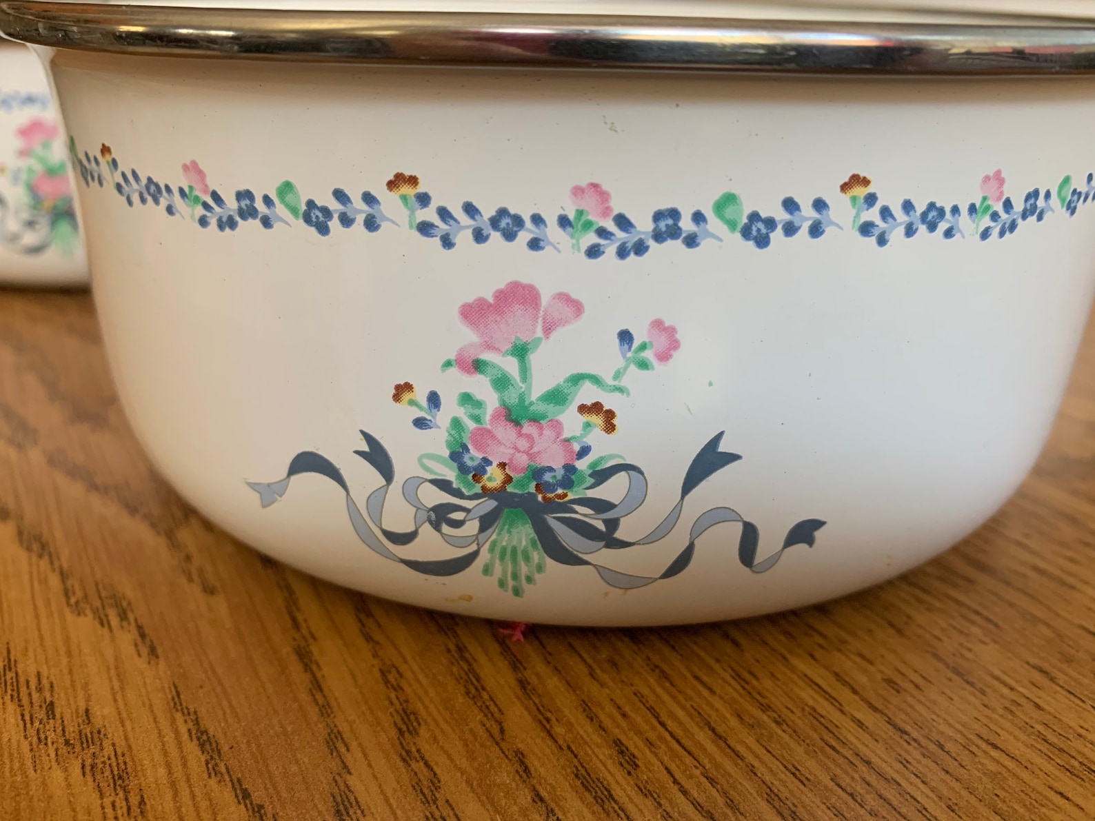 Vintage Set of 3 Linco Ware Enamel Ware Bowls BOUQUET Made Indonesia - Etsy