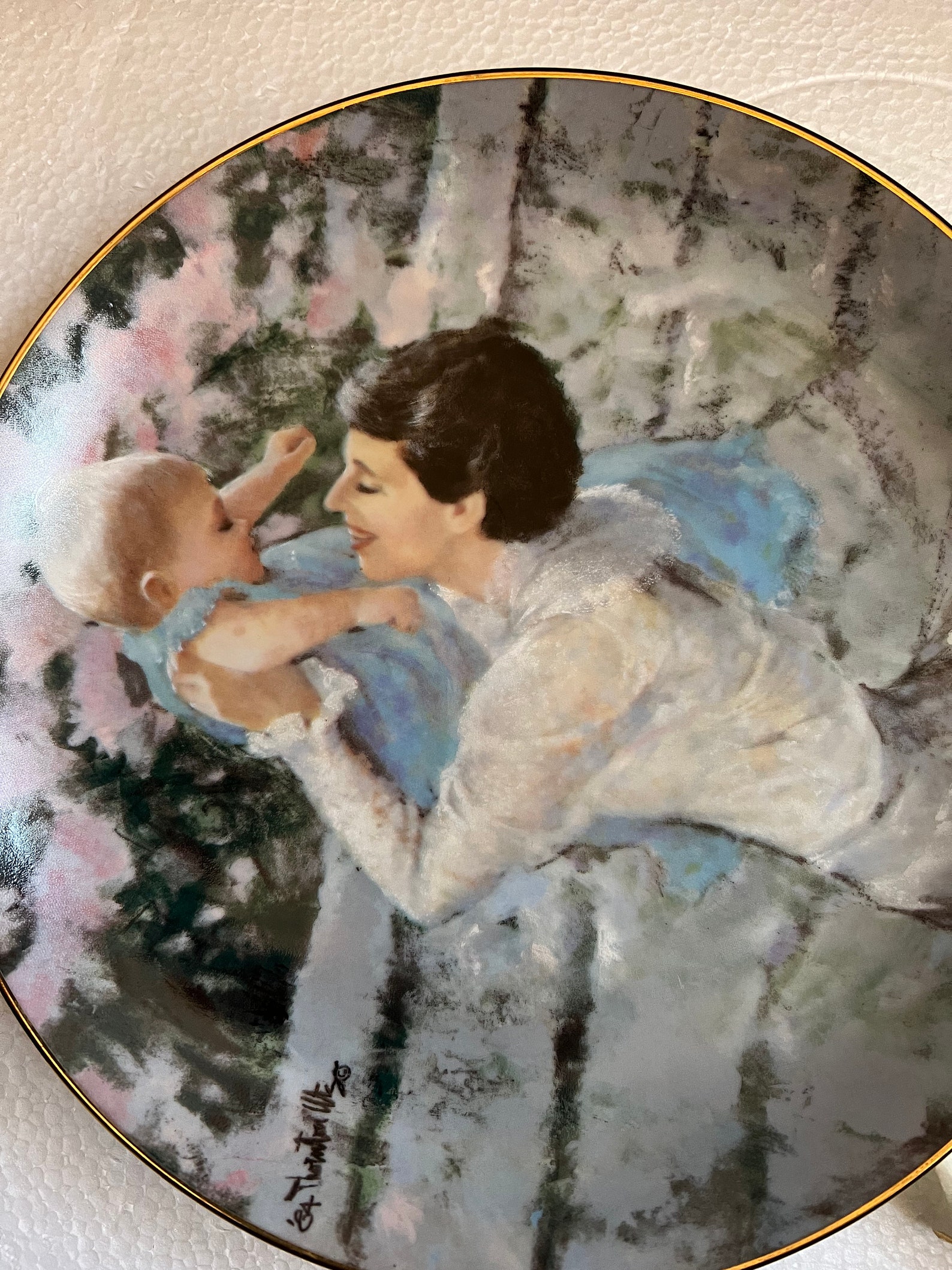 Vtg 1985 the Hamilton Collection Mother's Angel Collector Plate W COA ...