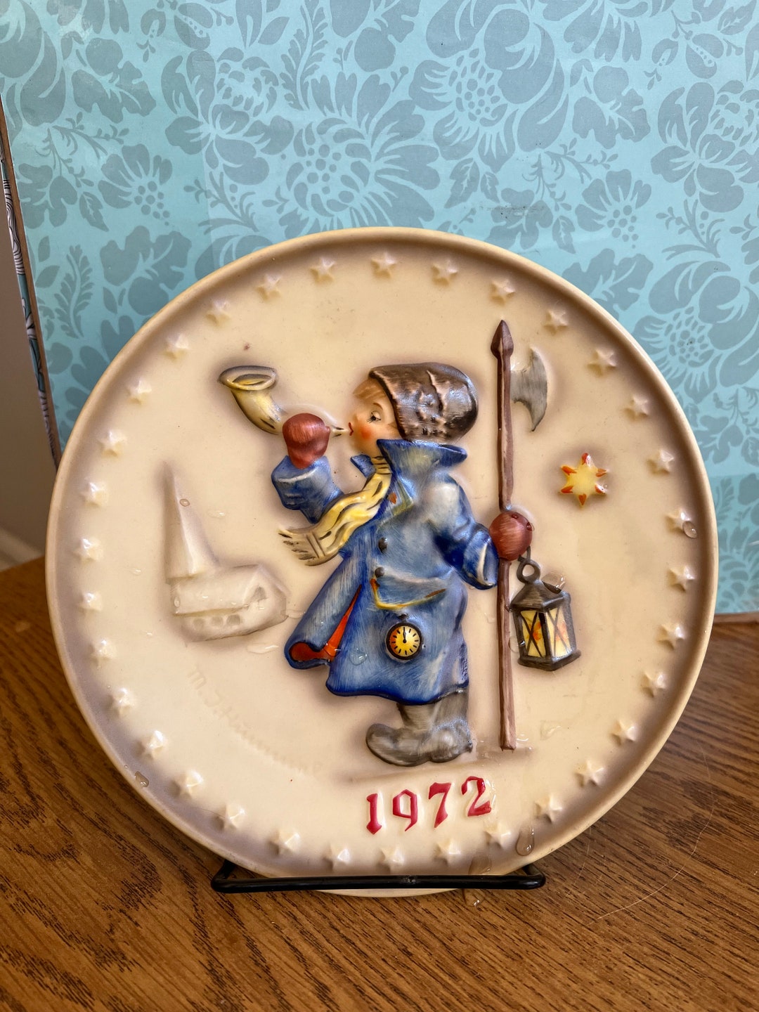 Vtg Goebel MJ Hummel 2nd Annual Plate 1972 Pottery 265 Boy W Horn ...