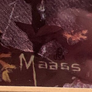 Vintage Large Framed Matted1970's David Maass Dropping in Color Foil ...