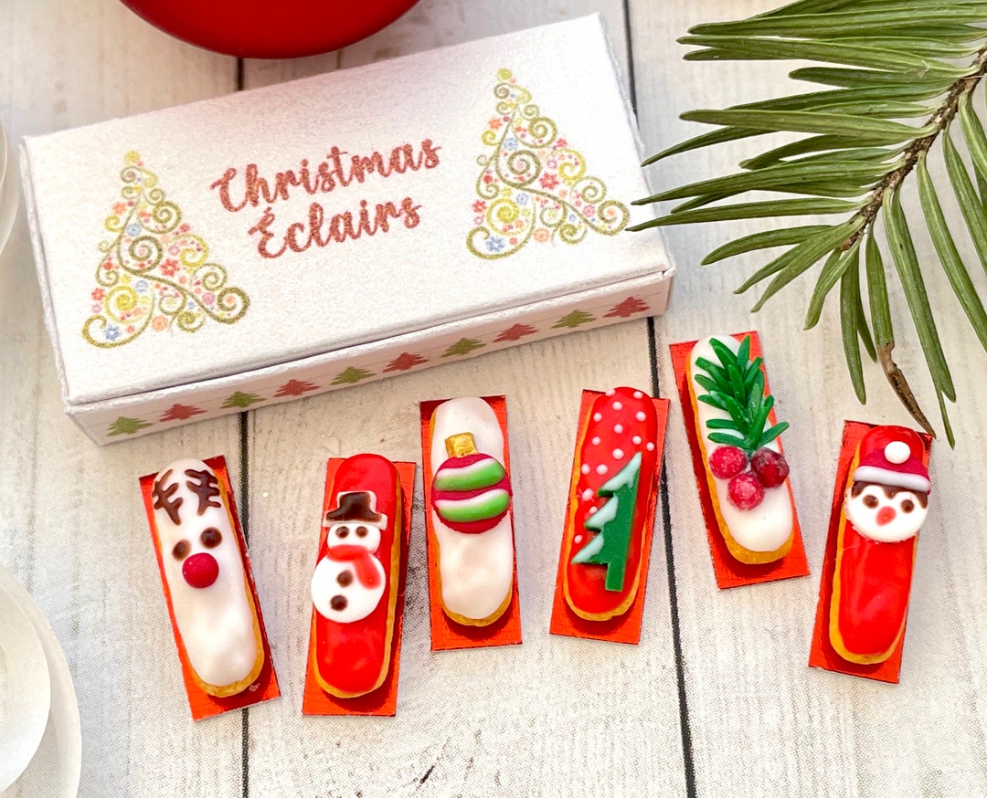 Miniature Christmas Éclairs in 1-inch Scale - Etsy