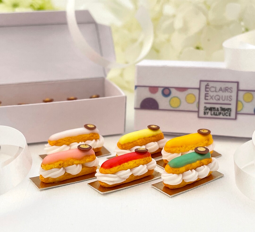 Box of 6 Éclairs in 1:12 Scale - Etsy
