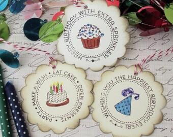 Birthday gift tag | Etsy