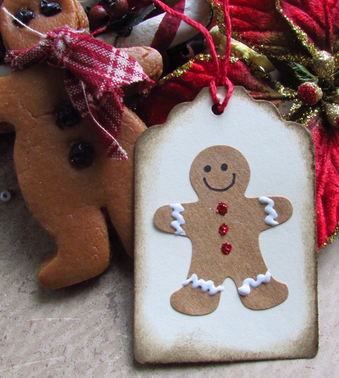 Gingerbread Man Gift Tag, Christmas Gift Tag, Christmas Cookie Tag ...