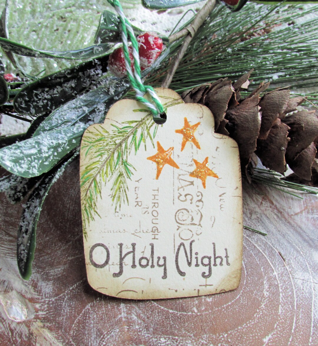 Christmas Gift Tags, O Holy Night Tag, Hang Tag, Religious Gift Tag ...