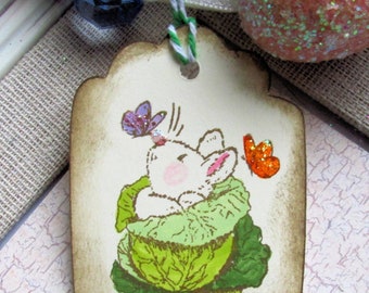 Rabbit Bunny Tags Round Paper Gift Tags Set of 10 - Etsy