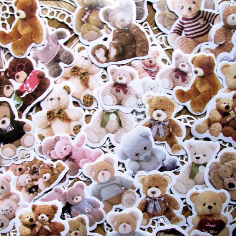 Teddy Bear Stickers - Etsy