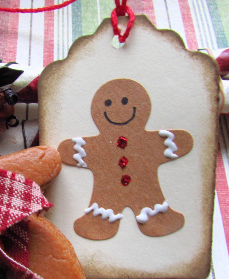 Gingerbread Man Gift Tag Christmas Gift Tag Christmas Cookie | Etsy