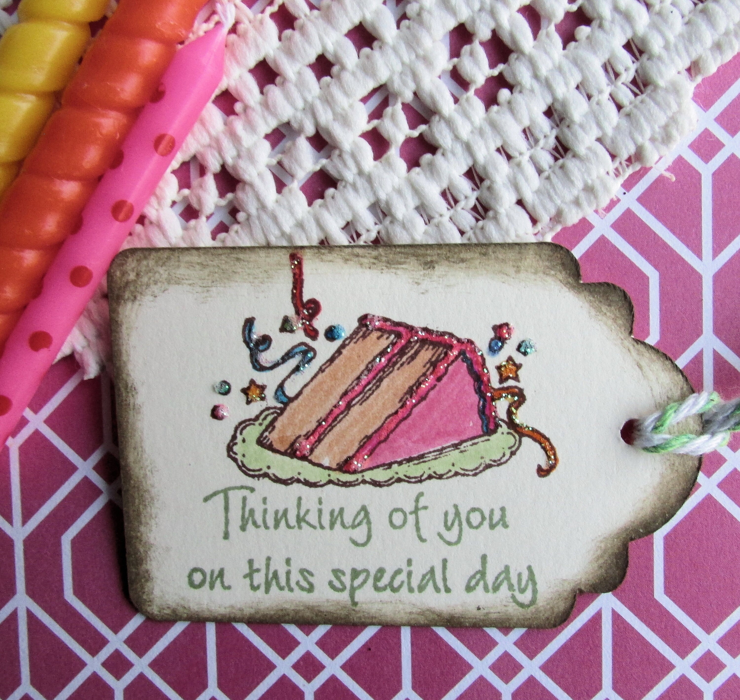 Birthday Gift Tag Birthday Cake Tag Hang Tag Party Favor | Etsy