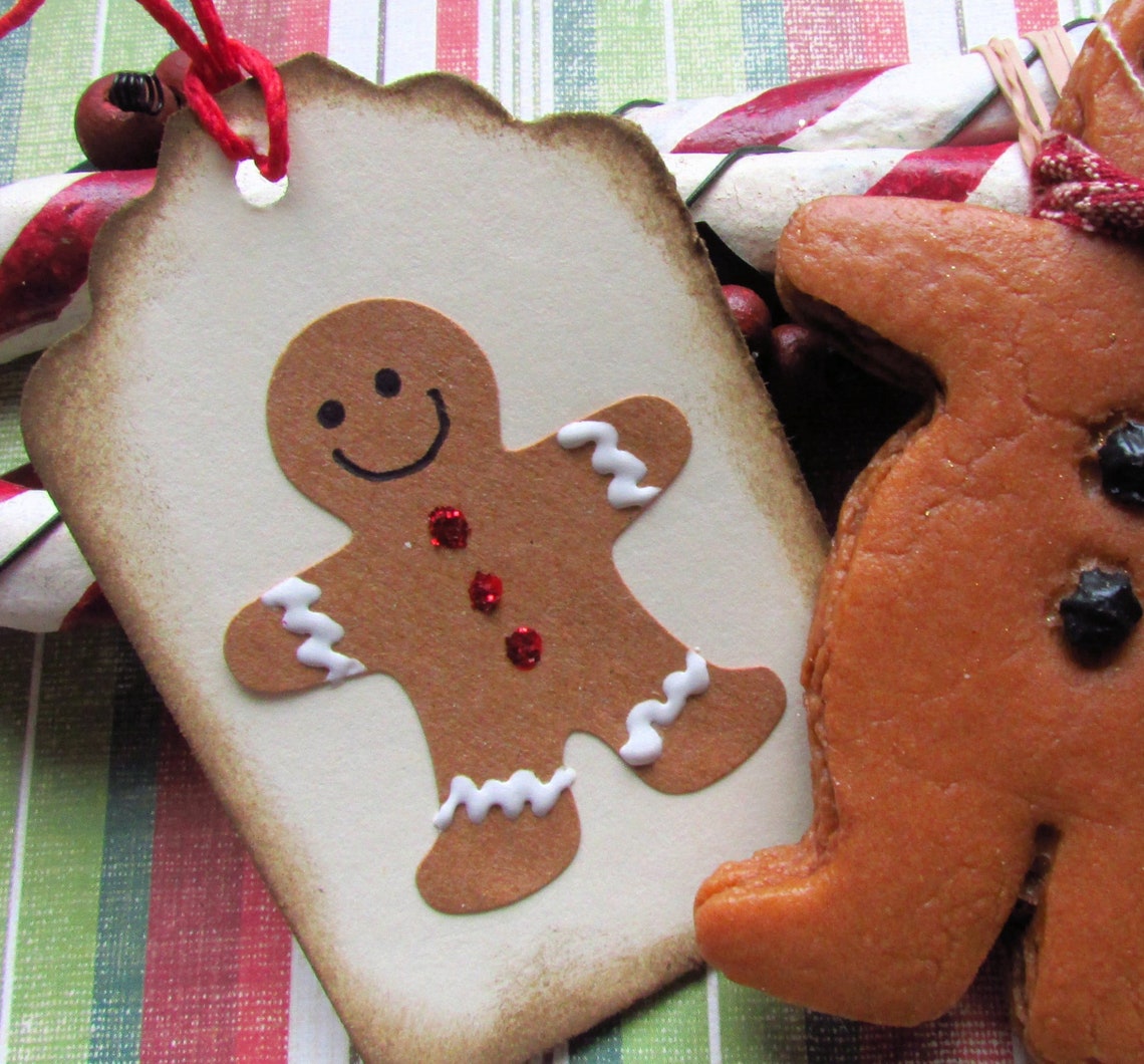 Gingerbread Man Gift Tag Christmas Gift Tag Christmas Cookie | Etsy