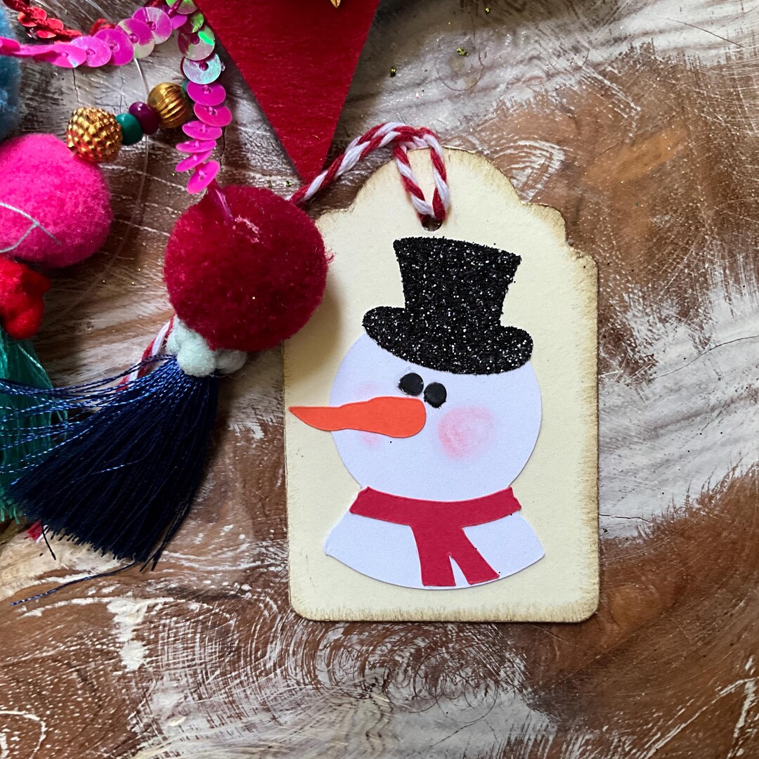 Snowman Gift Tag, Christmas Gift Tag, Christmas Card, Party Favor Tag ...
