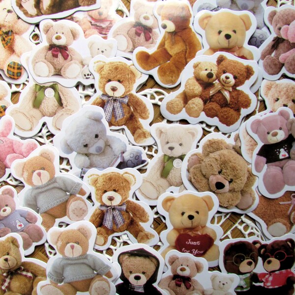 Teddy Bear Stickers - Etsy