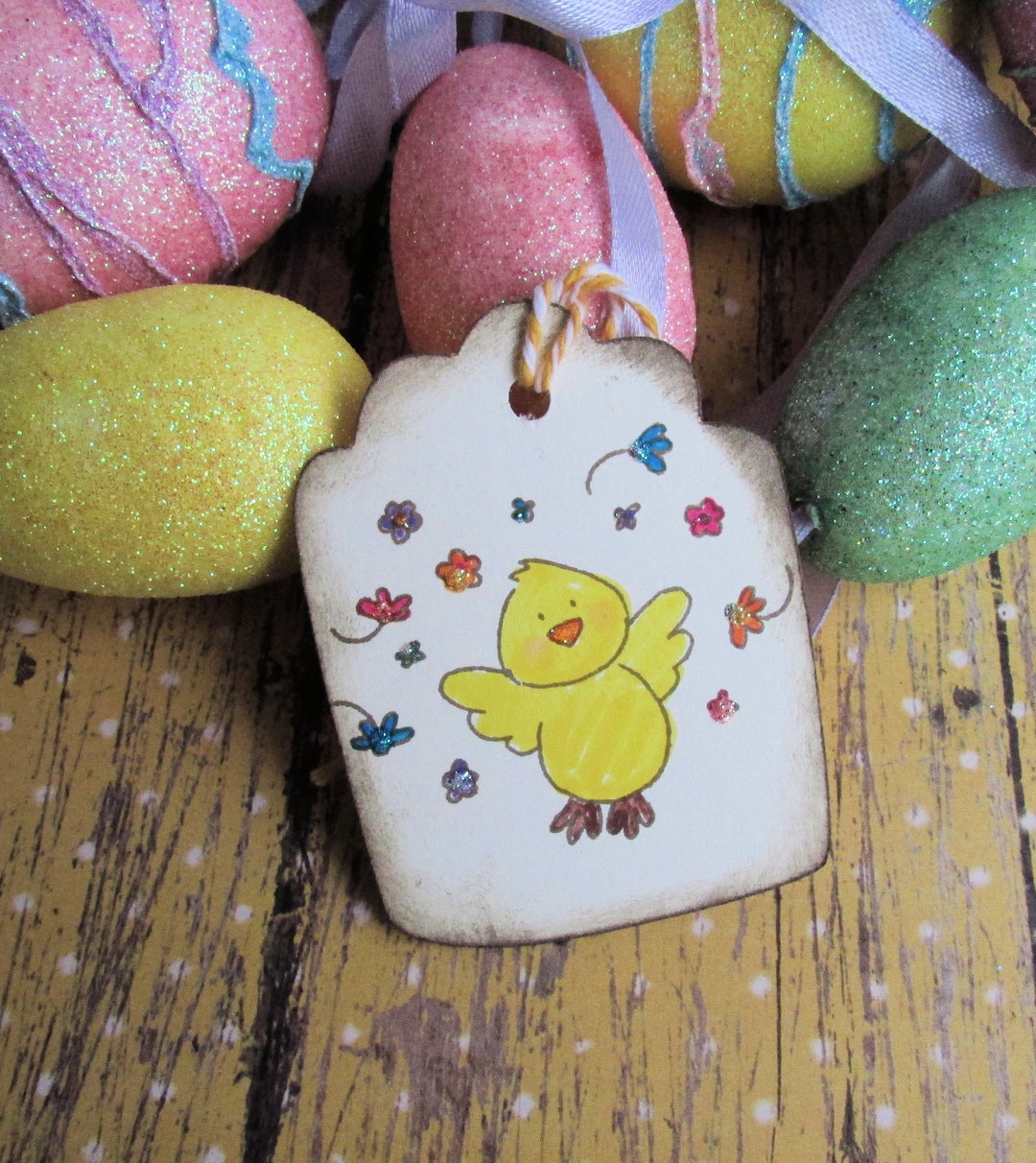 Chick Gift Tag, Easter Chick Gift Tag, Easter Basket Tag, Spring Favor ...
