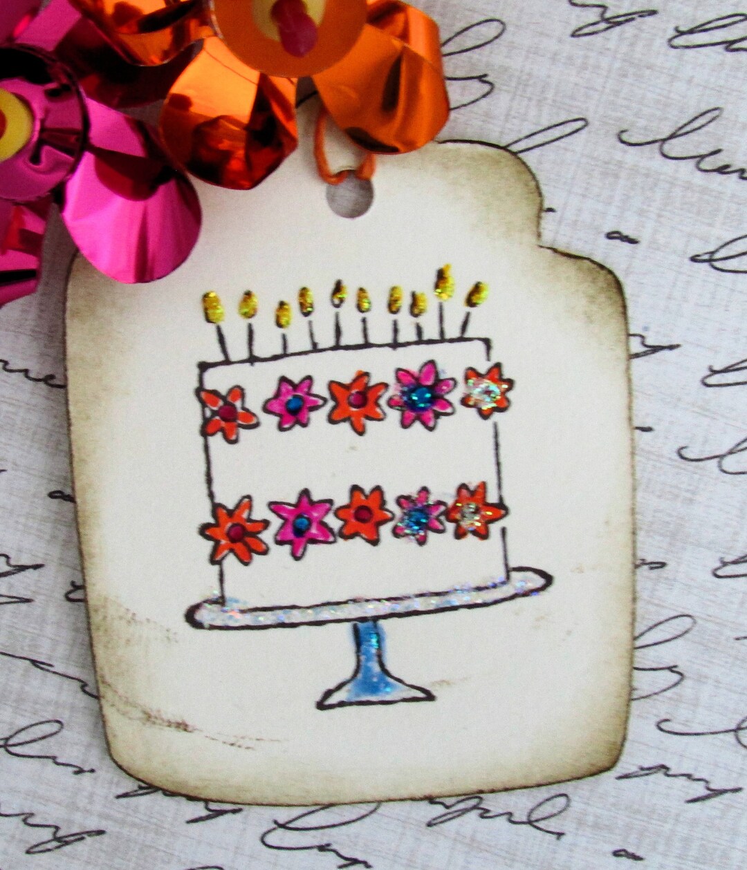 Birthday Cake With Candles Gift Tags, Birthday Present Tag, Gift Tags ...