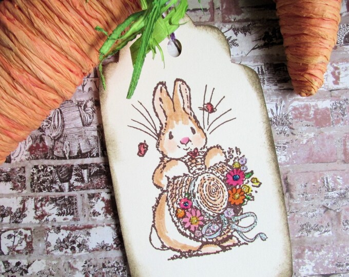 Rabbit Bunny Tags Round Gift Tags Set of 10 - Etsy