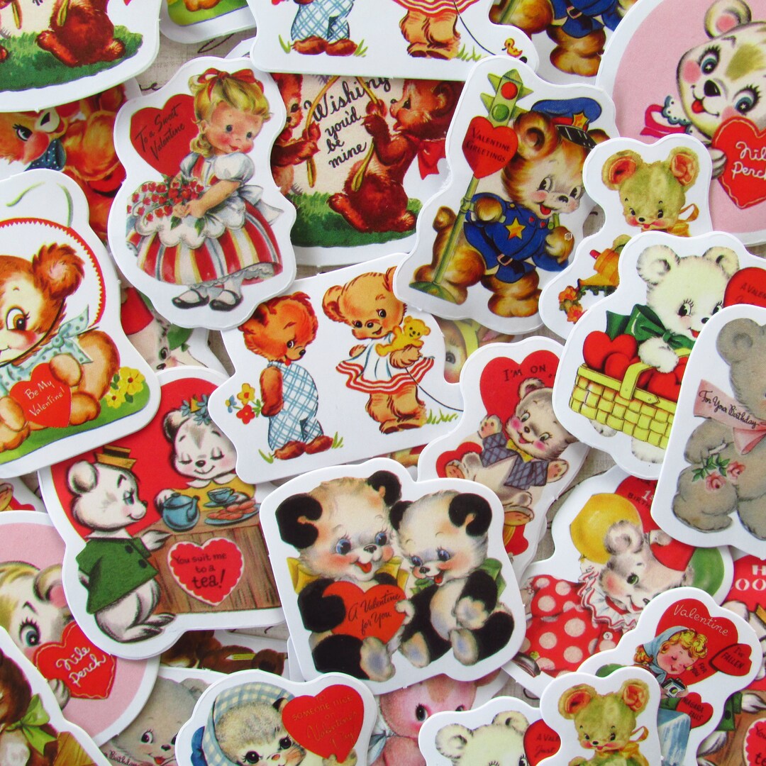 Vintage Teddy Bear Stickers, Teddy Stickers, Teddy Bear, Scrapbooking ...