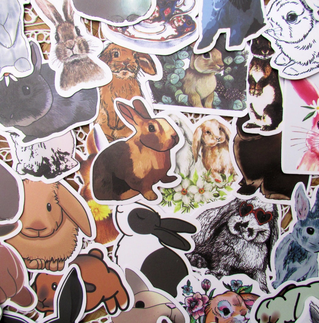 Stickers Rabbit Stickers Bunny Stickers Scrapbooking - Etsy