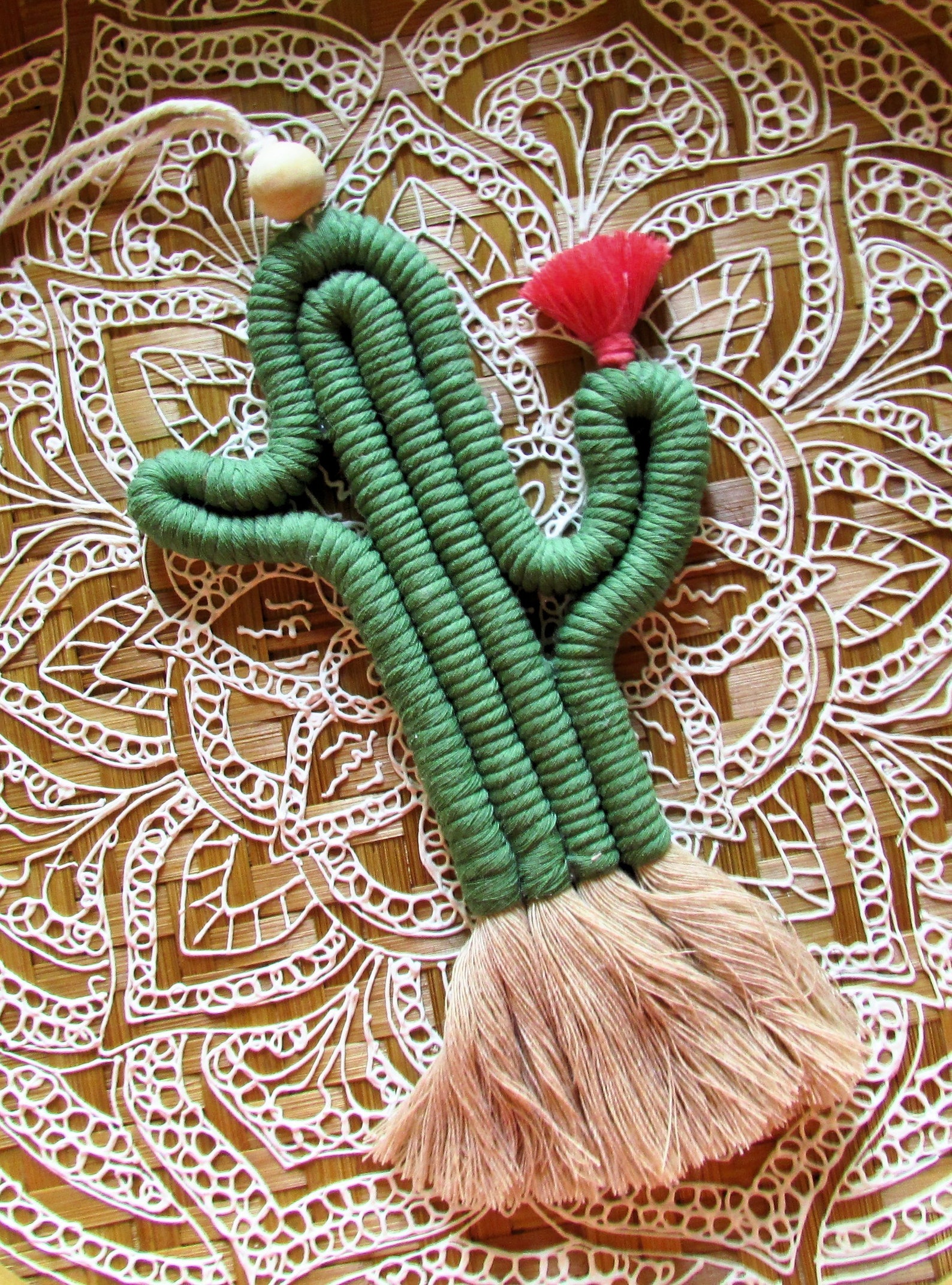 Macramé Cactus Wall Hanging, Macramé, Southwestern Decor, Cactus, Boho ...