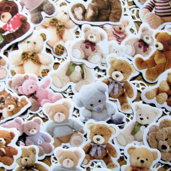 Teddy Bear Stickers - Etsy