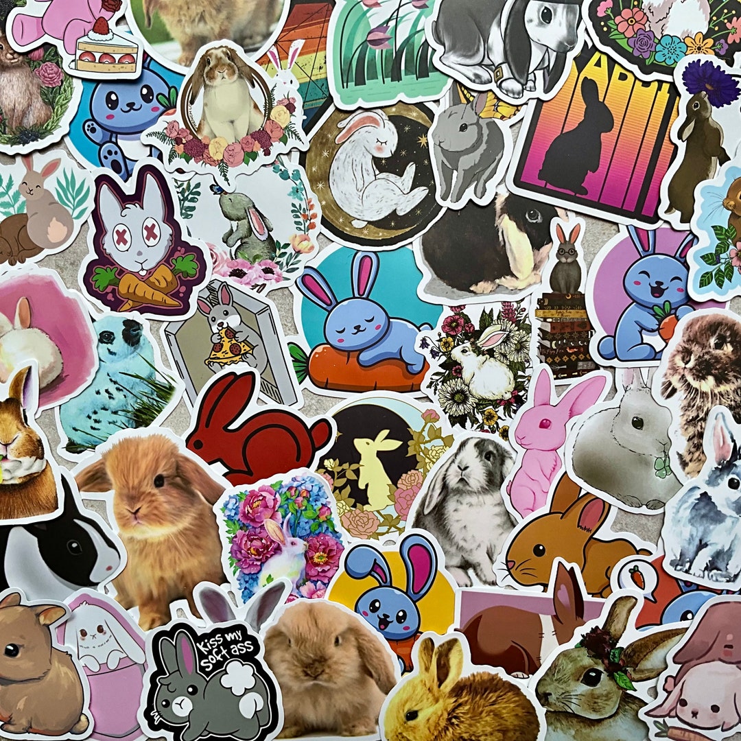 Stickers, Rabbit Stickers, Bunny Stickers, Scrapbooking Stickers ...