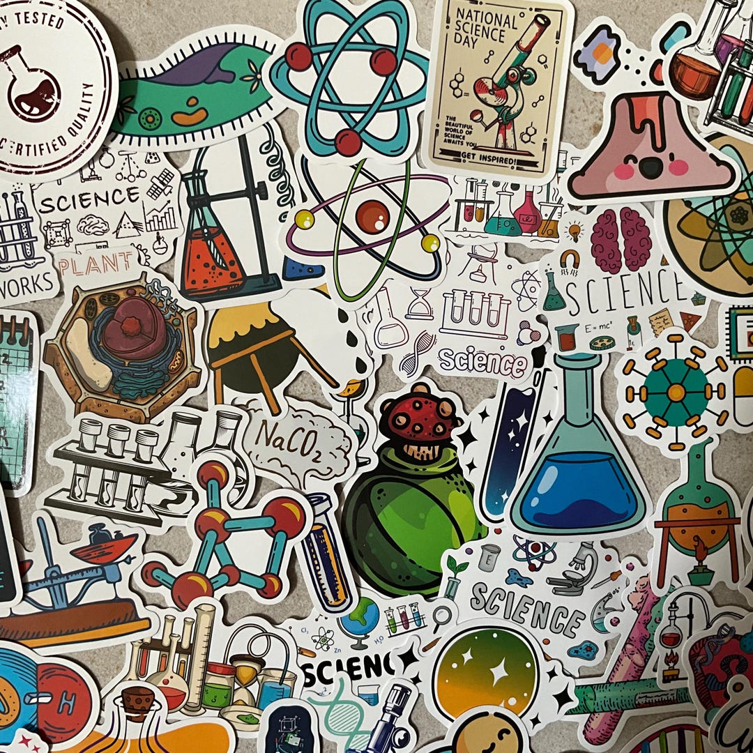 Science Stickers, Chemistry Stickers, Scrapbooking Stickers, Journal ...